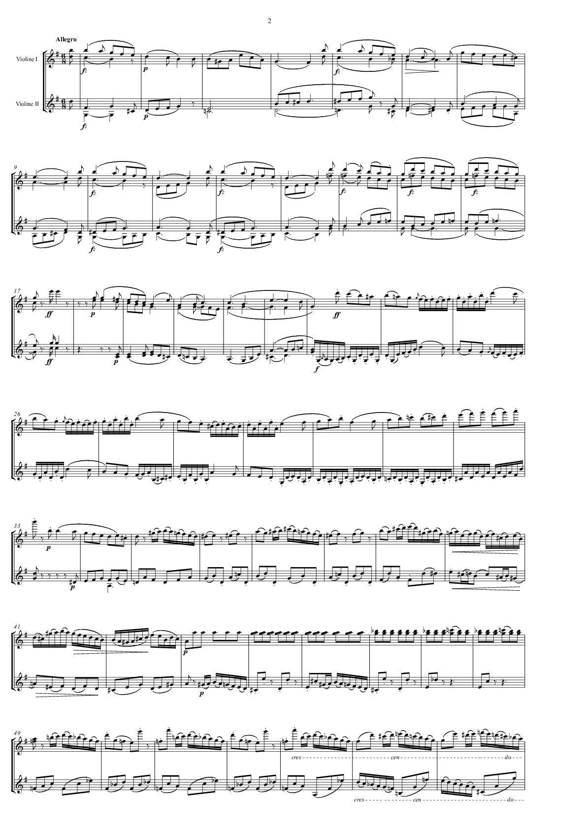 Wilhelm Bernhard Molique Noten: Duett op 3, Nr. 2 für 2 Violinen oder ...